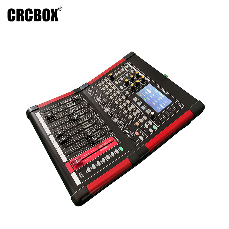 CRCBOX D12 Цифровой микшер, 9 фейдеров, 10 мик. лин.входов, 6 шин + LR, 2 процессора эффектов ...